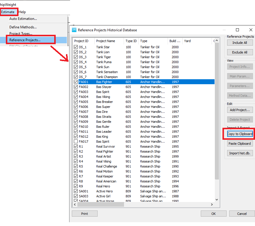 Estimating Weight And CoG Starting A New Estimation How To Paste